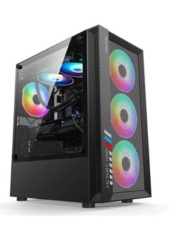 Gasin Desktop Computer Case, Chassis, Black, Gaming Computer Case ...