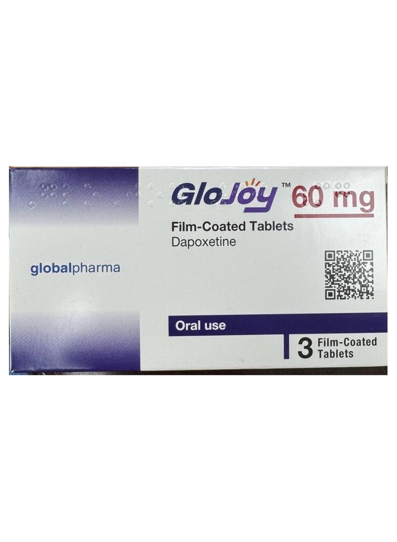Buy globalpharma GloJoy 60 mg 3 Film-Coated Tablets Online | 15 Minutes ...