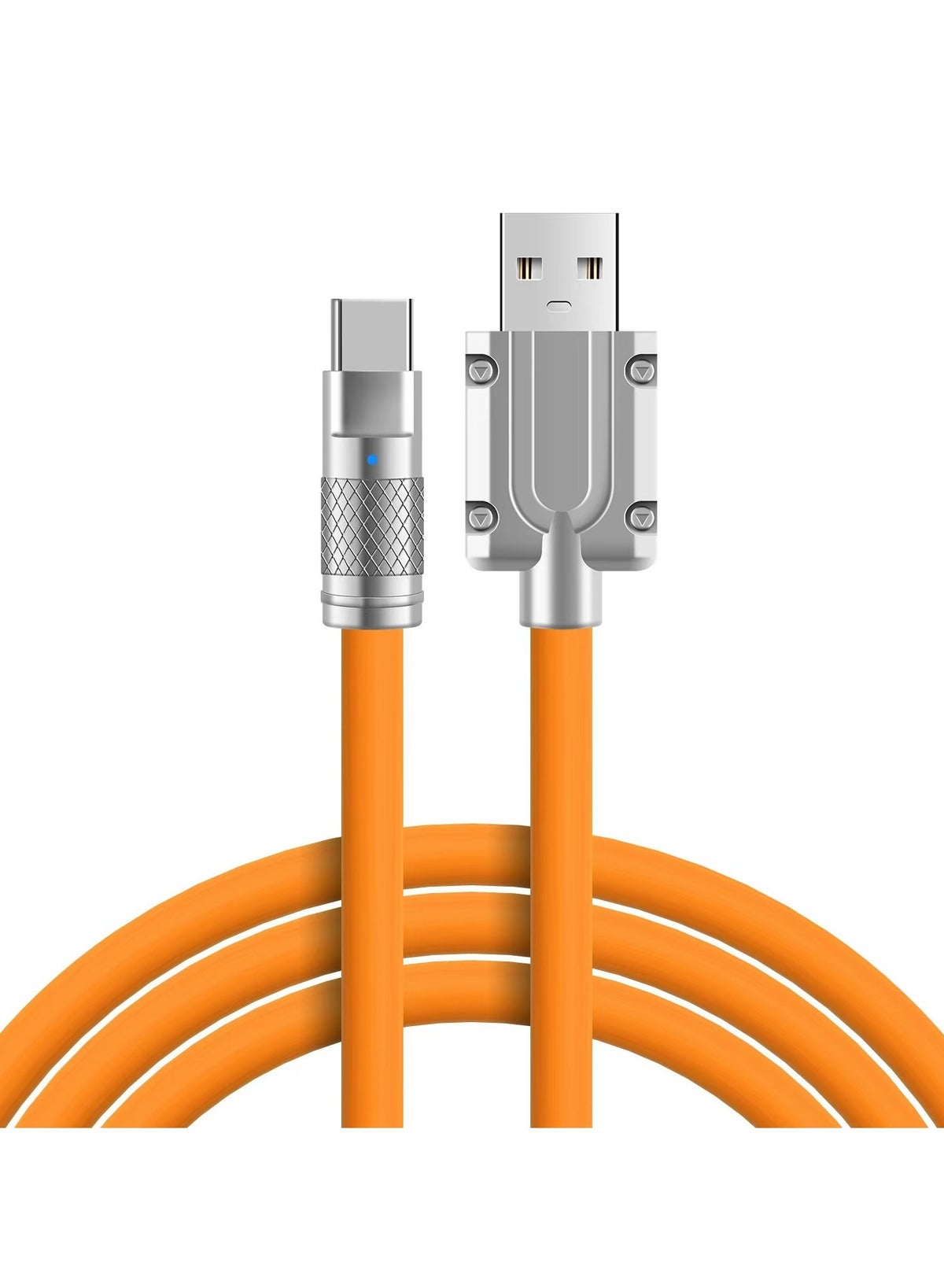 EXCLIFE Type-C USB Silicone Charging Data Cable 120W Fast Charging Bold ...