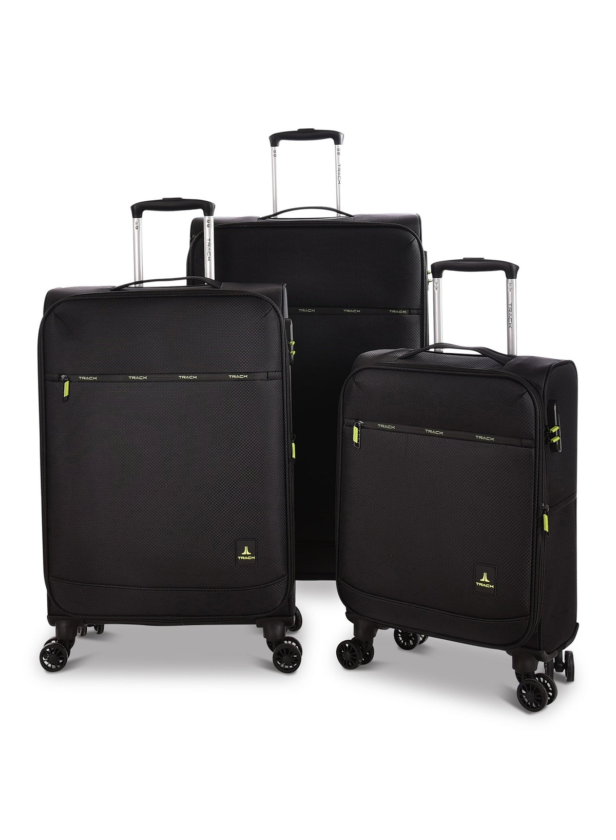 Track Track Luggage set Soft Fabric Trolley Travel Bag 4 double wheels ...