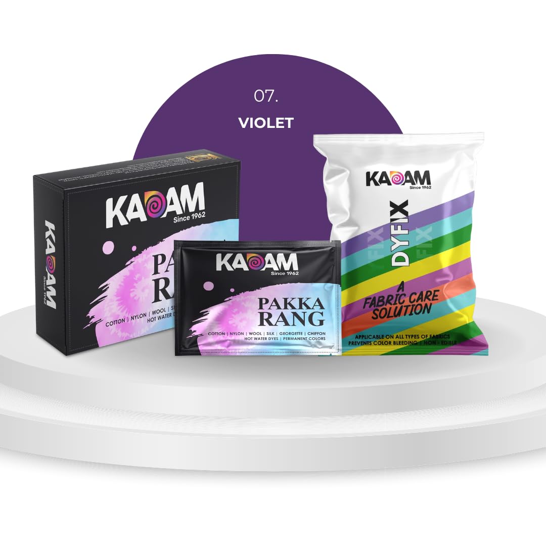 KADAM (LABEL) Kadam Pakka Rang Fabric Dye for Clothes Permanent Cloth ...