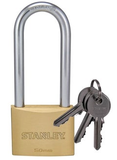Stanley Stanley Padlock Brass 50mm long Shackle with 3 Keys UAE | Dubai ...