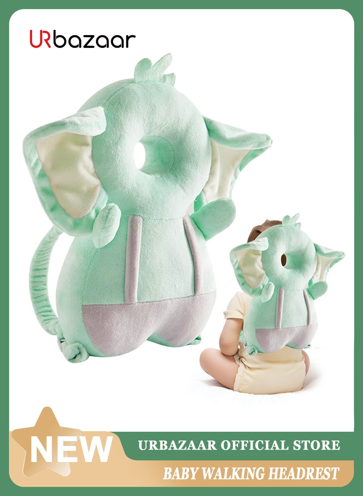 URbazaar Baby Head Protector, Toddlers Head Safety Pad Cushion, Adjustable Toddlers Head Safety ...