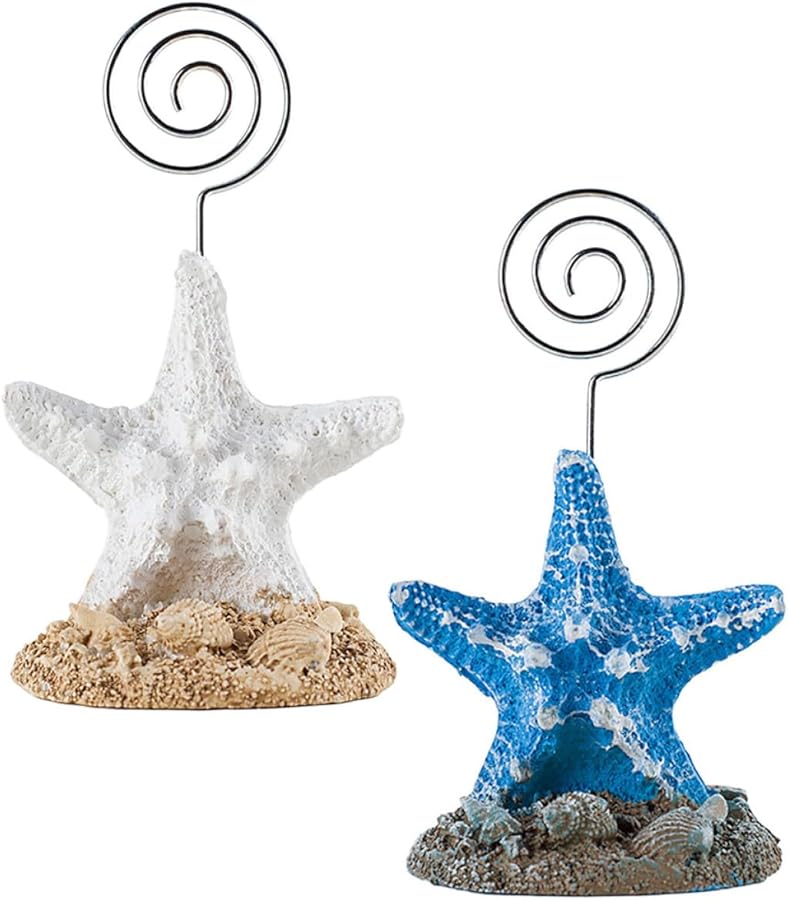 Generic 2PCS Sea Star Memo Clip Note Holders for Office Desk Home Decor ...