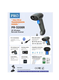 PRO PR-3208R Usb Wireless Barcode Scanner With Standsymcode Barcode ...