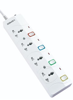 DOMEA Multi Plug Extension With 4 Universal Sockets, Plug Type Adaptor ...