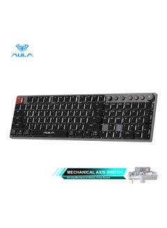 AULA Blue Switch Low Profile Mechanical Keyboard with Ice Blue ...