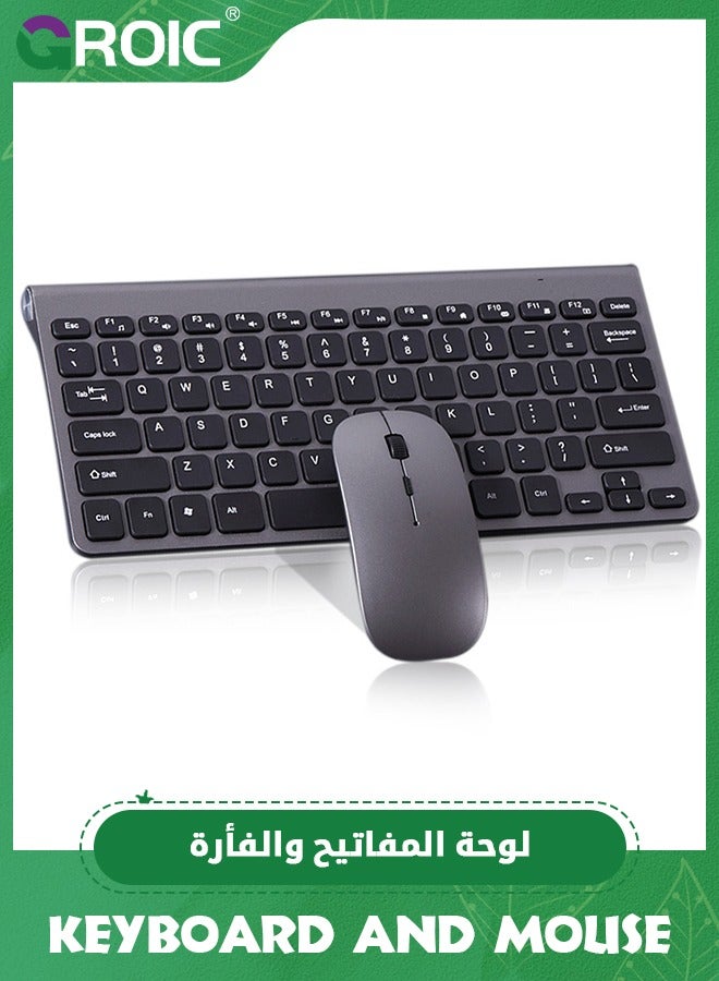 GROIC Wireless Keyboard and Mouse Combo, Compact Quiet Wireless ...