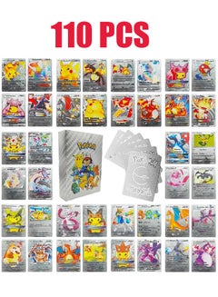 Pokemon 110 PCS Rare Silver Foil Card TCG Deck Box Assorted Cards Pack ...