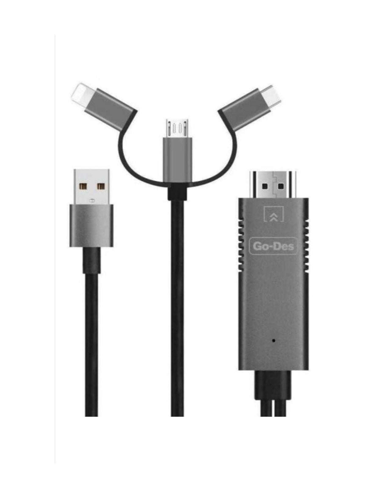 GO-DES 3 in 1 HDTV Cable Black | Best Price UAE | Dubai, Abu Dhabi