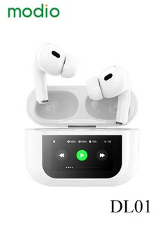 modio True Wireless Earbuds with Smart Touch Display, Active Noise ...