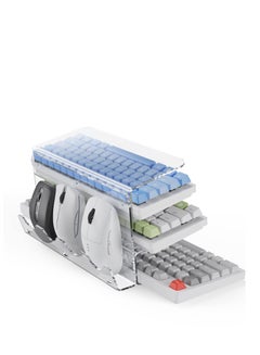 Excefore Acrylic Keyboard Mouse Storage Rack,3-Tier Keyboard Display ...
