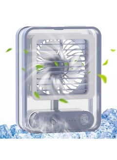 Taimi Small Desk Fan Portable Mini Air Conditioner LED Night Light ...