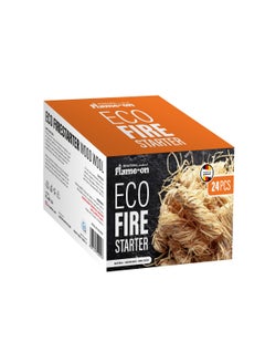 Flame-on Flame on Organic Wood Wool Quick Light Eco Fire lighters ...