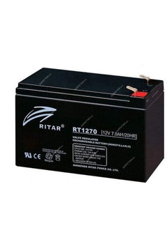 تسوق RITAR وRitar Lead Acid Battery, RT1270, 12V, 7 Ah أونلاين في مصر