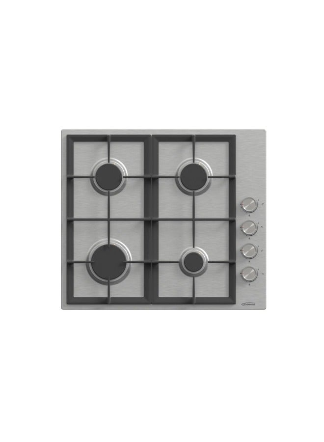 GeneralGold General Gold 4 Burner Gas Hob 60 cm, Stainless Steel Body ...