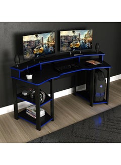 DANUBE HOME Atlaz Large Gaming Desk Computer Table Office Desk ...