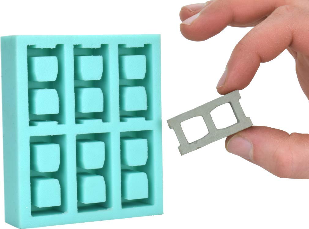 Acacia Grove Acacia Grove Miniature Cinder Block Mold Silicone Rubber ...