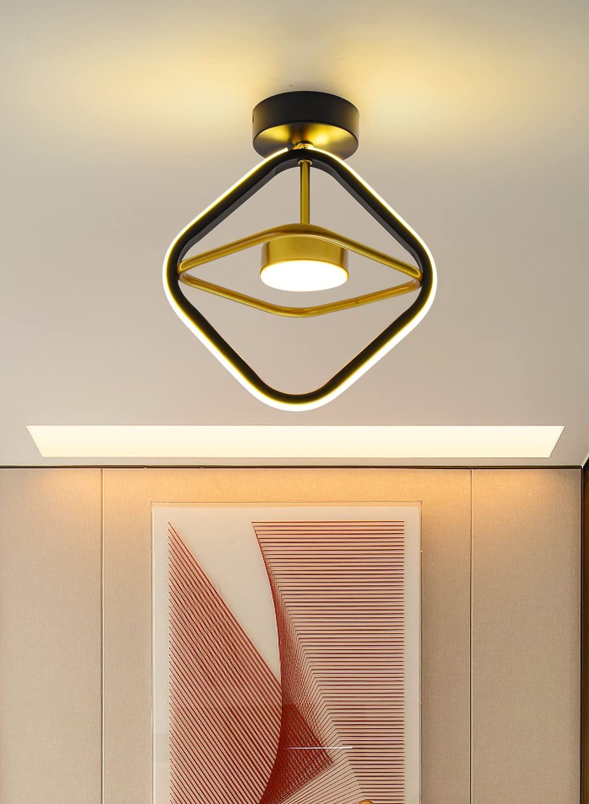 XiuWoo Black Led Ceiling Light, Modern Mini LED Ceiling Lighting ...