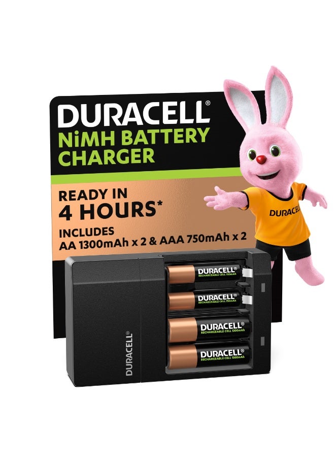 Buy Duracell CEF14 4-Battery Charger with Batteries Online | 15 Minutes ...