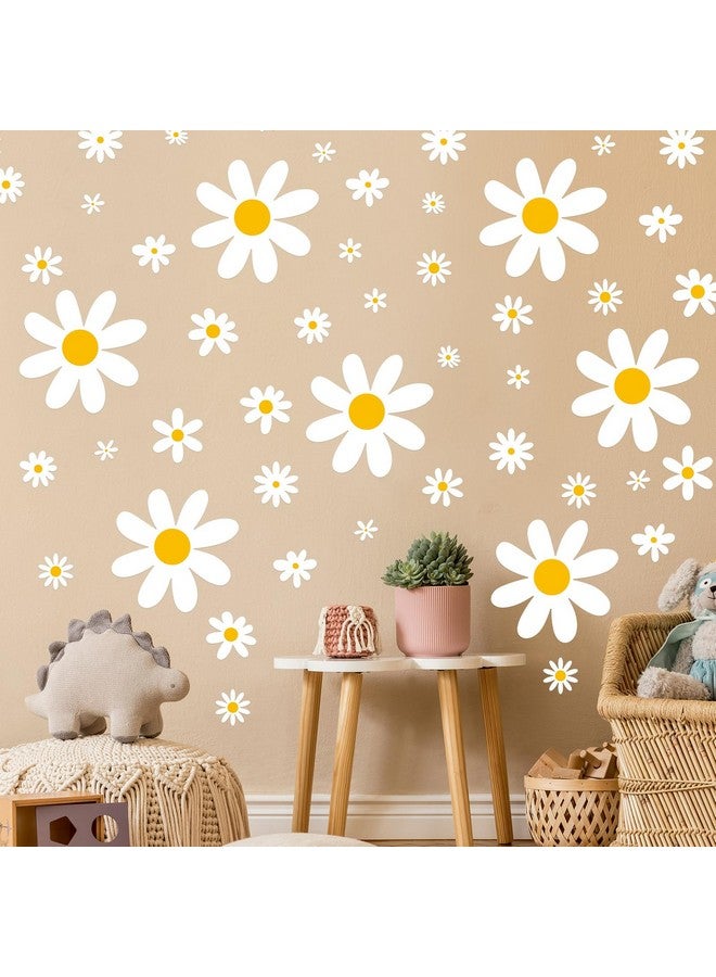 TaoBary 165 Pieces 15 Sheet Large Daisy Wall Decals Spring Flower Wall Stickers Vinyl Peel And ...