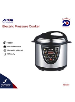 Arrow 6L MINI Electric Pressure Cooker, 1000W | Stainless Steel body ...