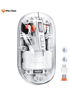 Meetion Meetion 2.4g Wireless and Bluetooth Dual Mode Transparent Mouse ...