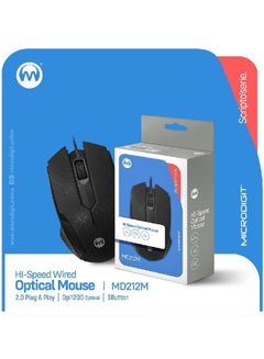 Microdigit MICRODIGIT 5 V Wired High Speed Optical Mouse.1200 DPI. USB2 ...