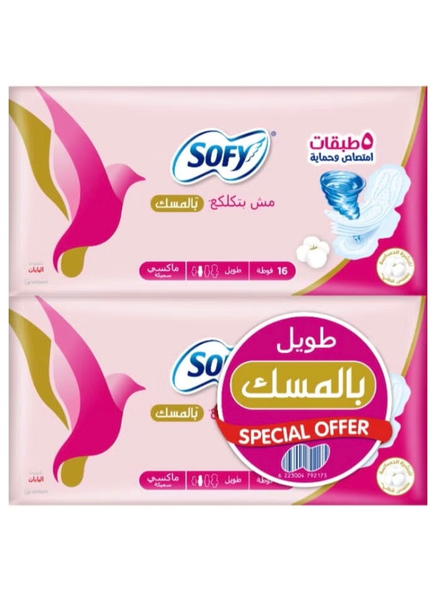 Sofy Sofy Maxi Musk Long 29Cm 2X16 pads Anti Lumping | Best Price Egypt ...