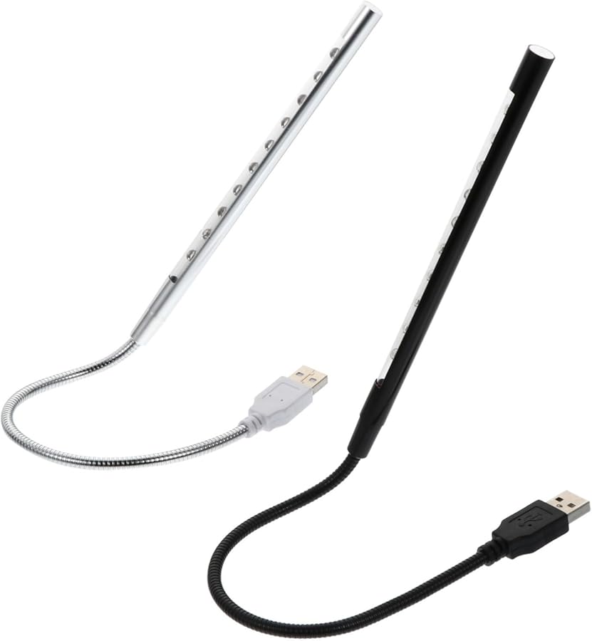 Generic 2pcs USB LED Reading Light Gooseneck Desk Lamp Eye Protection ...