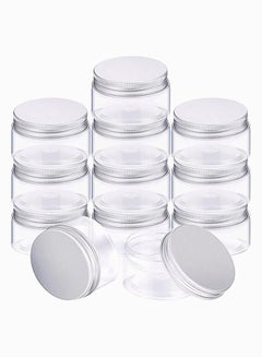 Generic Plastic Jars, 12 Pack Clear Plastic Storage Favor Jars Wide ...