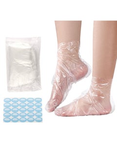 Generic 100 Piece Clear Plastic Disposable Booties with Sticker ...