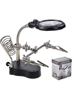 Generic Desktop LED Lighted Magnifying Glass Soldering Station ...