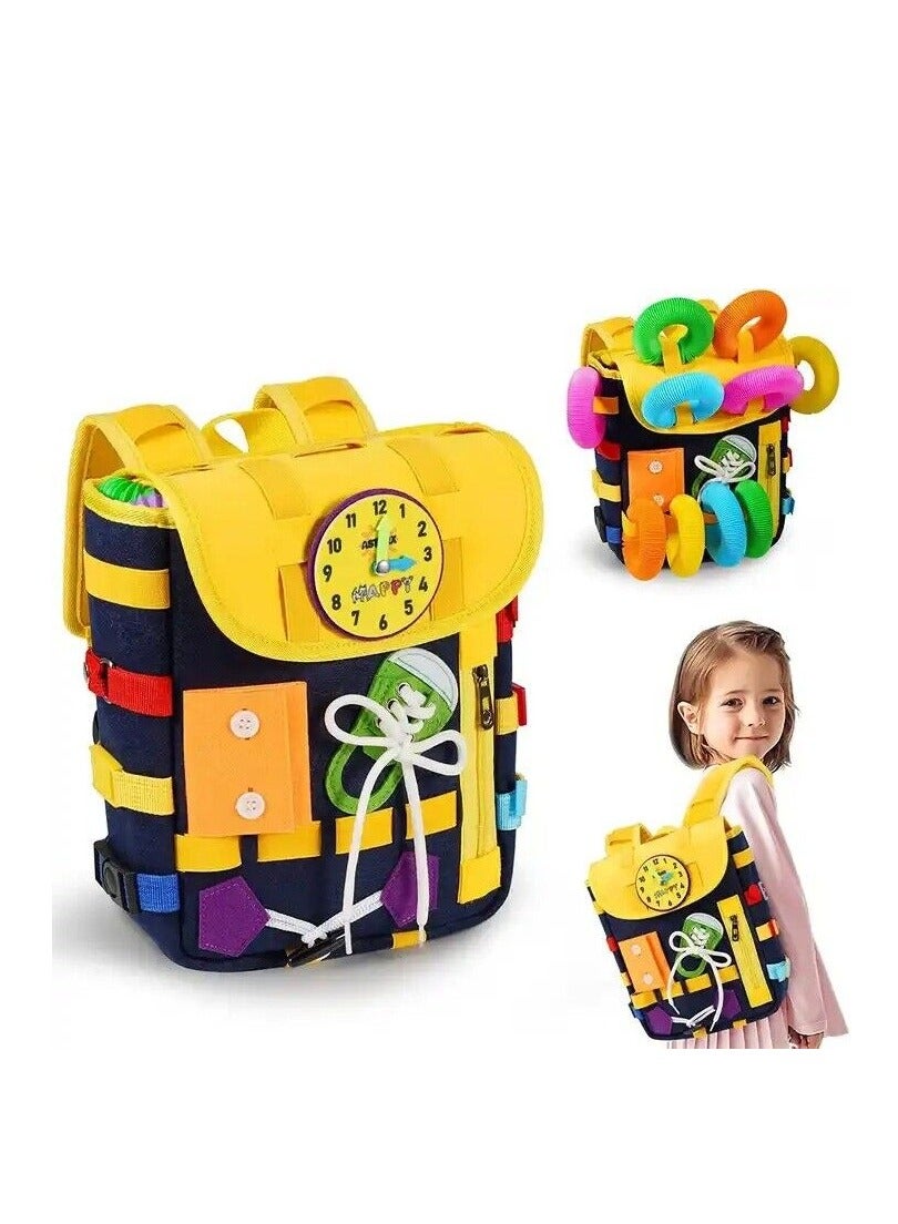 ARNOTEC Busy Board - Toddler Backpack with Buckles and Learning ...