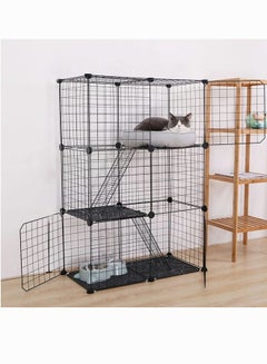 Generic 2 Tier Large Cat Cage Crate DIY Pet Playpen Detachable Dense ...
