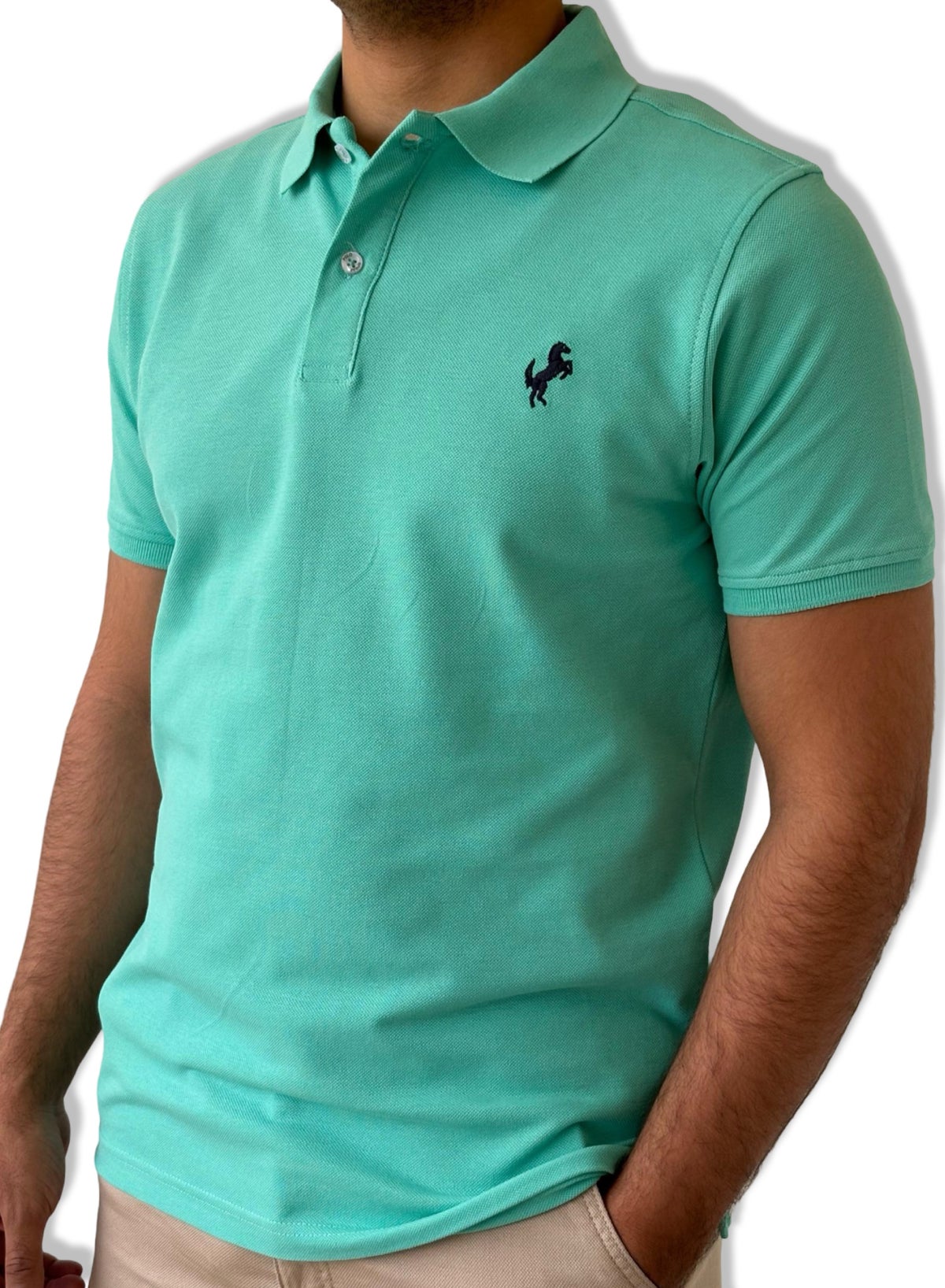Horse Polo Horse Polo Classic Polo Shirt, Aqua | Best Price Egypt | Cairo, Giza