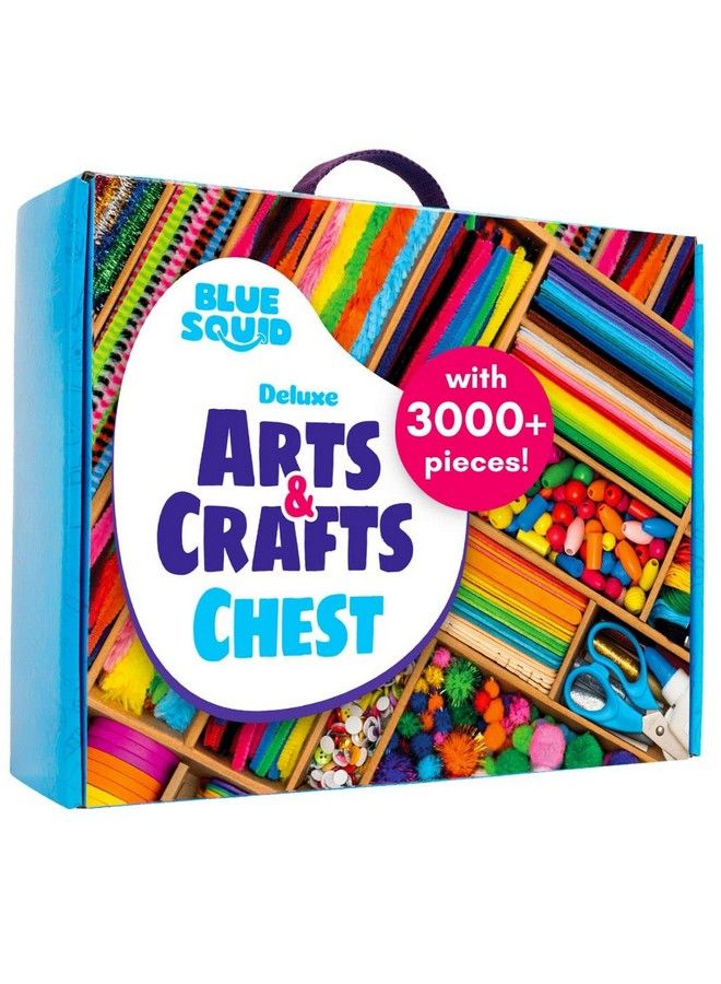 Blue Squid Arts And Crafts For Kids *New 3000+ Piece Deluxe Craft Chest ...