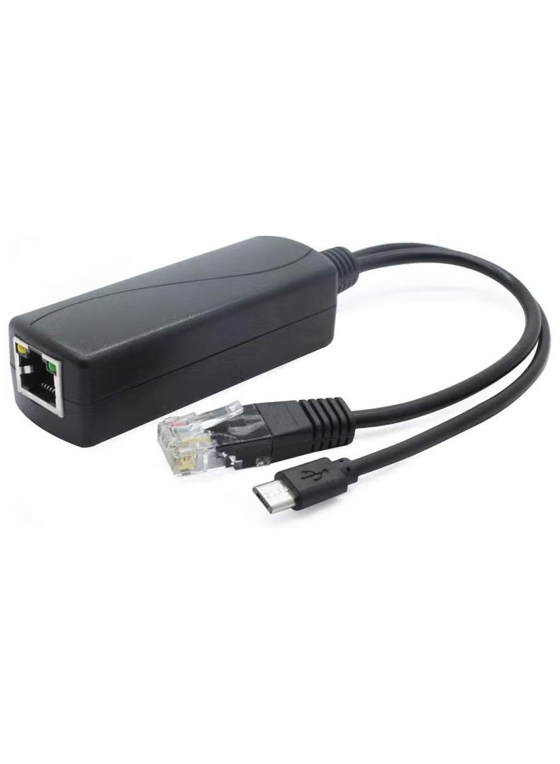 Generic POE Splitter 48V to 5V 2.4A Micro USB Ethernet Adapter ...
