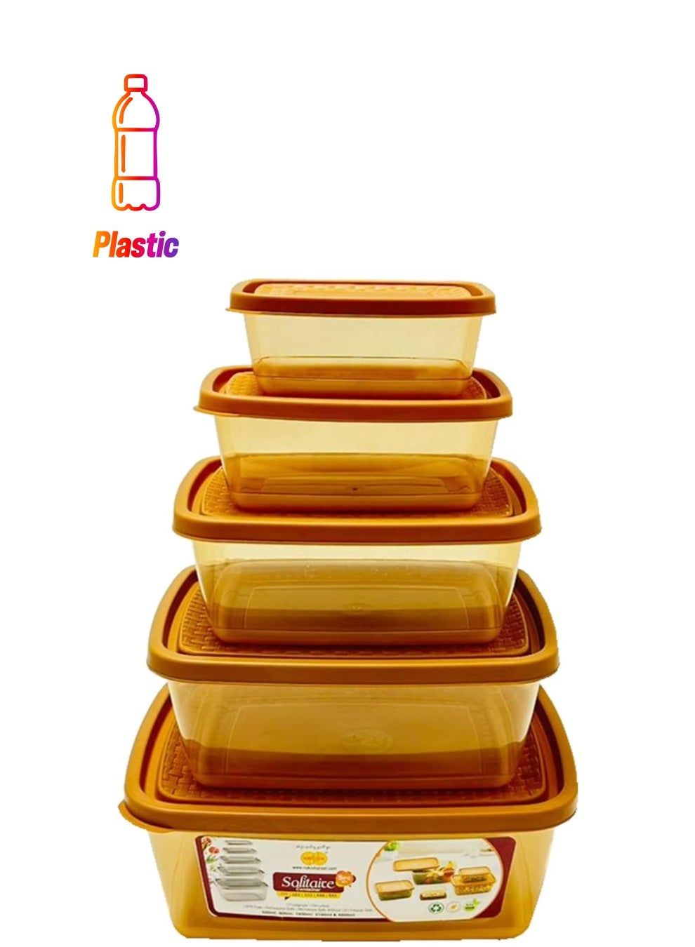 NAKODA Solitaire Microwave Safe Food Container Set of 5 Pcs | Best ...