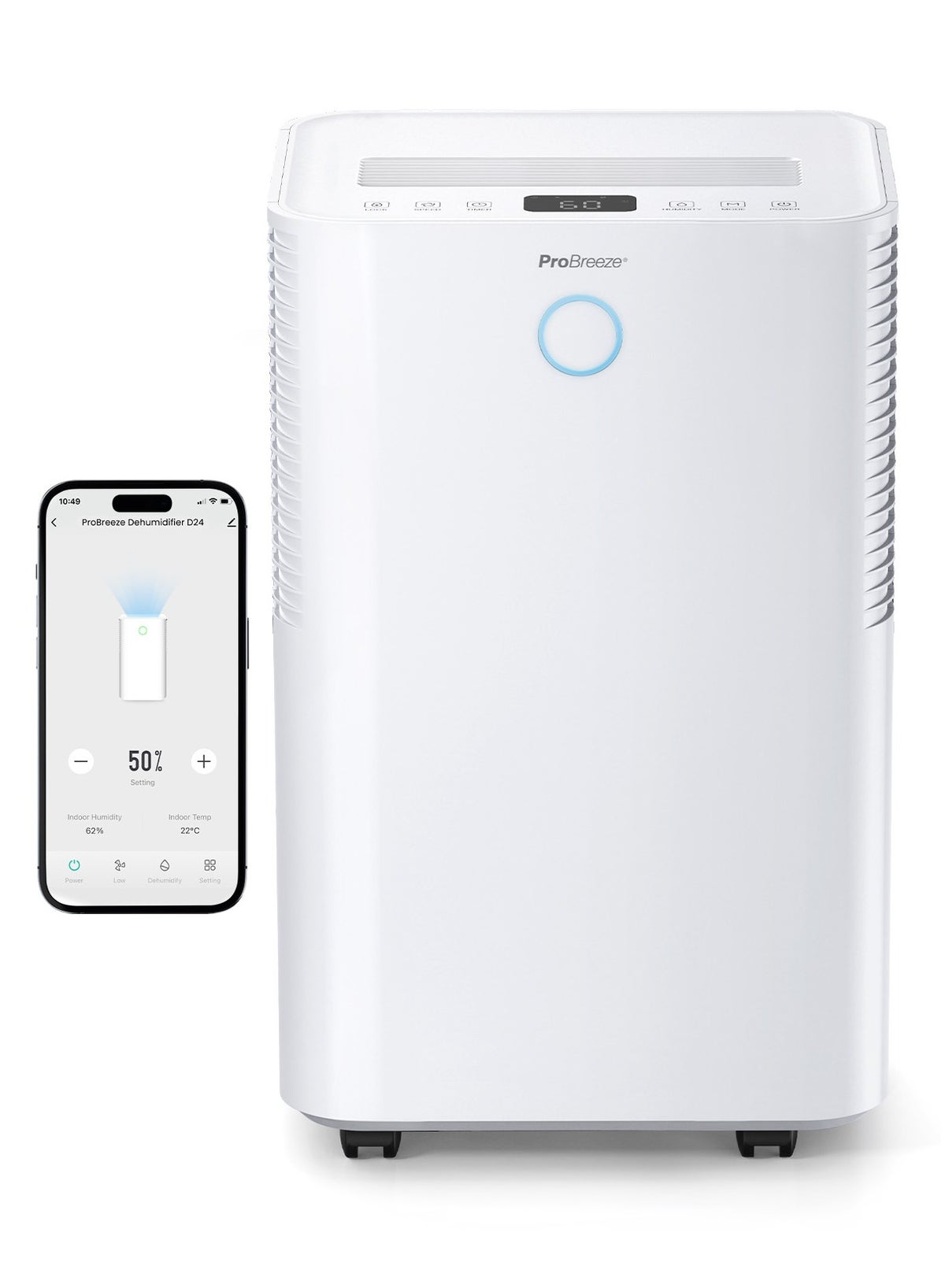 Pro Breeze 20L/Day Smart Compressor Dehumidifier with 4L Water Tank ...