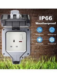 Generic Weatherproof Outdoor Sockets Waterproof Switched Power Socket ...