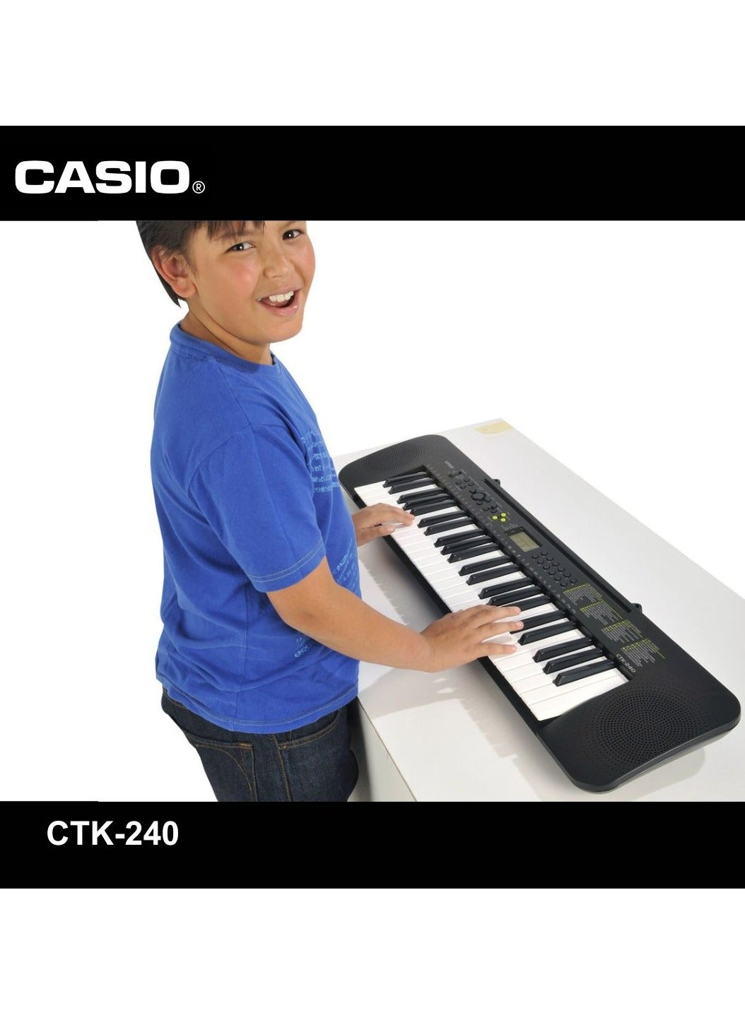 CASIO CTK-240 Digital Musical Piano Keyboard for Beginners 49 Keys 100 ...