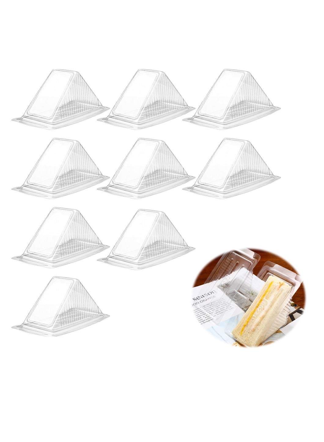 Generic Clear Sandwich Packing Boxes, Triangle Food Containers for ...