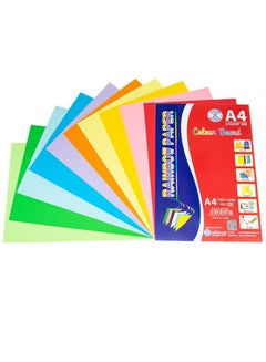 Sadaf 50-Sheet Bristol Card Paper A4 Size 180gsm Thickness Assorted ...