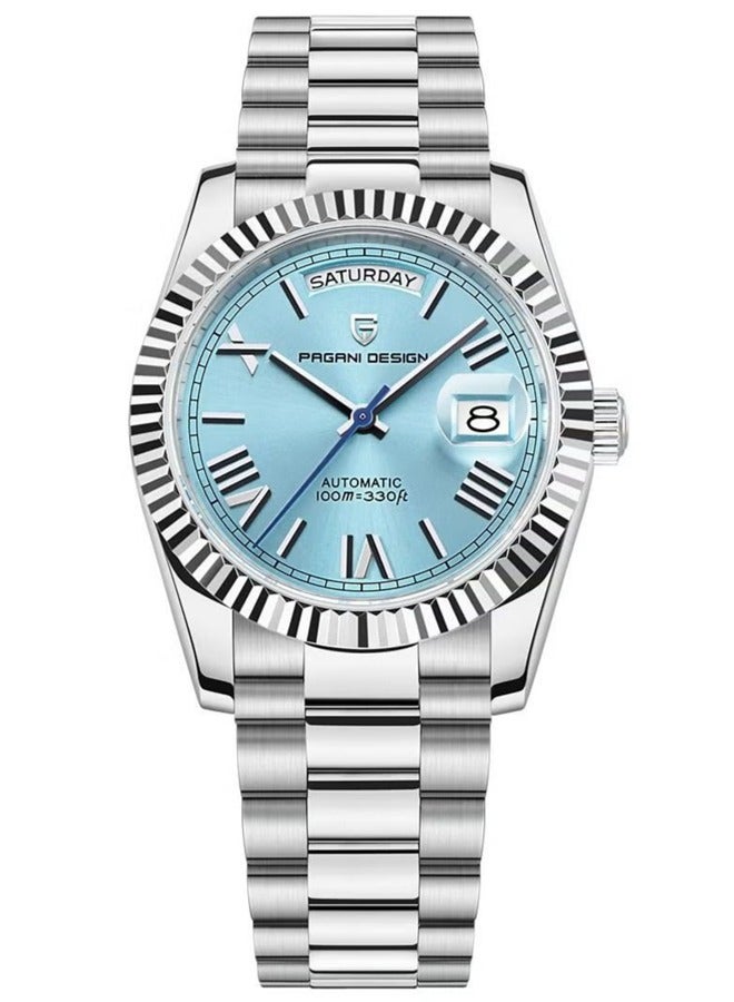 PAGANI DESIGN Men's 36mm Automatic Sky Blue Mechanical Business Sports ...