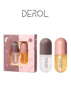 DEROL Lip Plumper Set 2PCS Day and Night Maximizer Hydrating Lip Care ...