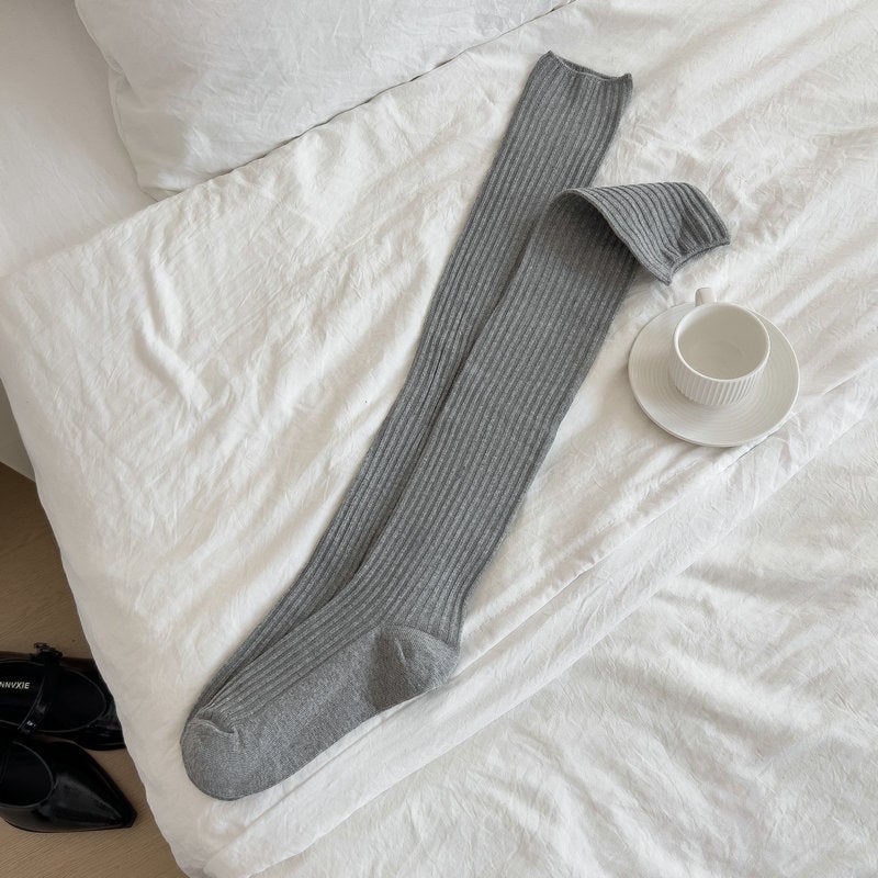 Generic Amusive Solid Color Over-The-Knee Socks Three-Dimensional Pit ...