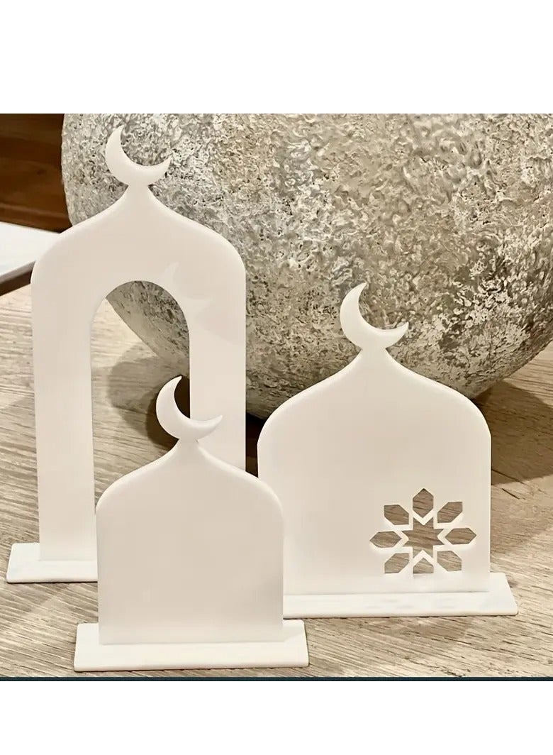 Home Care 3pcs Mini Ramadan Tower Set - Eid & Home Decor, Acrylic ...