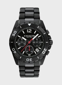 Buy Coach Black Stainless Steel Chronograph Watch for Men in KSA