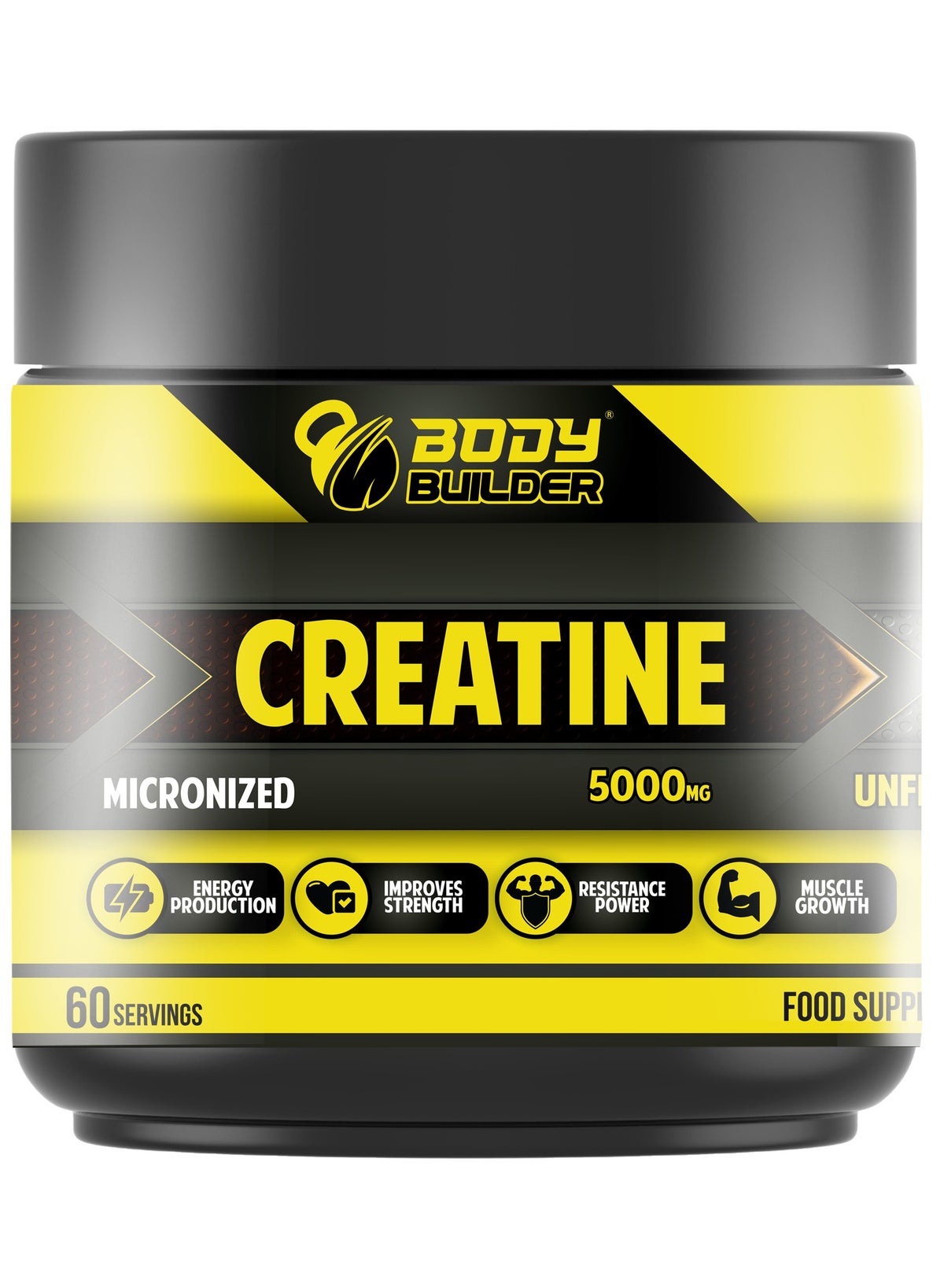 Body Builder Creatine Monohydrate -300 Gm- 5000mg Monohydrate Per ...
